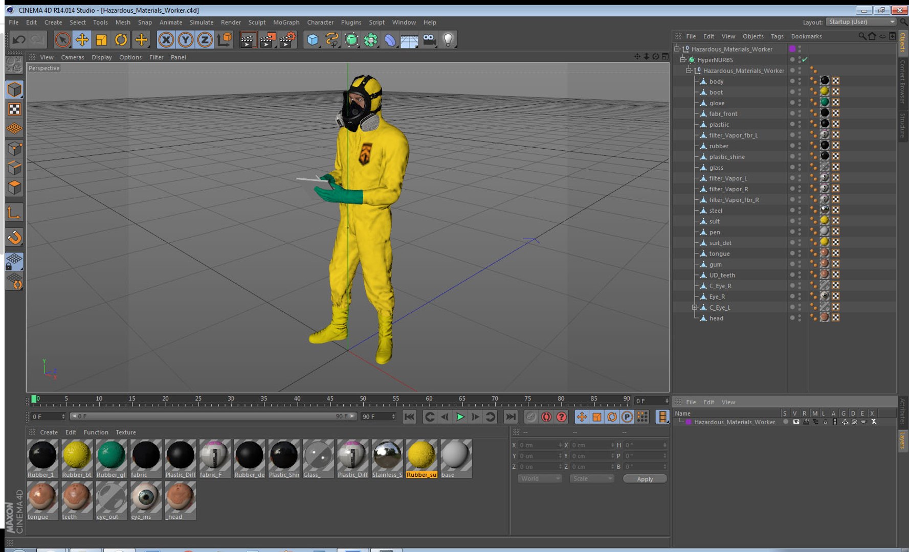 3D hazardous materials worker - TurboSquid 1406436