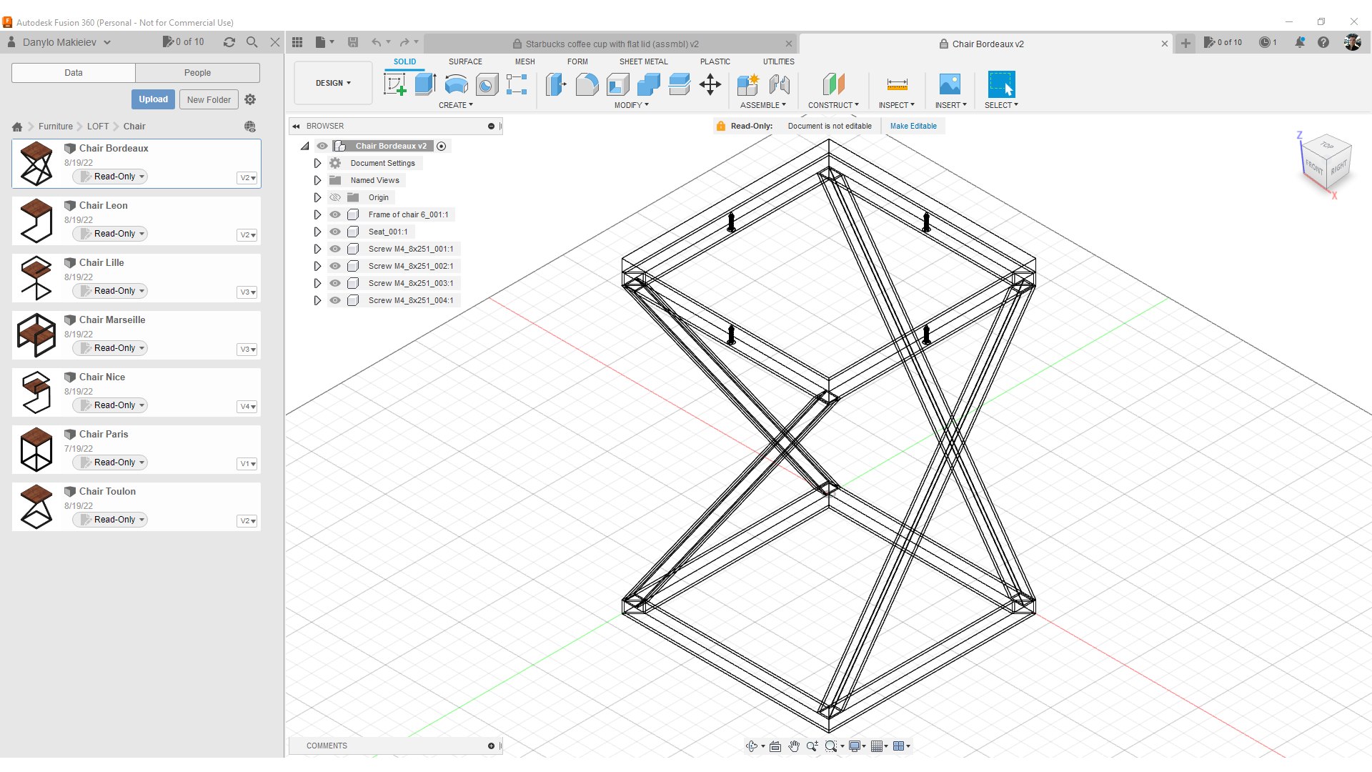 3D LOFT Chair Bordeaux Model - TurboSquid 1964221