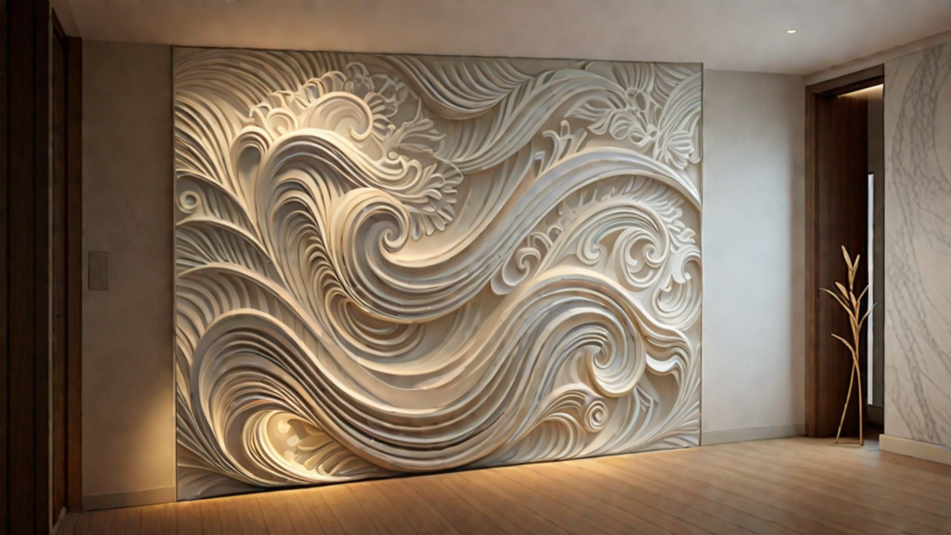 Modern Panel Wall Decor Set Relief Stl Mural CNC 164 3D Model ...