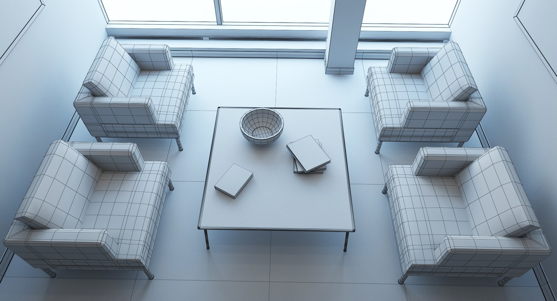 interior simple lounge model