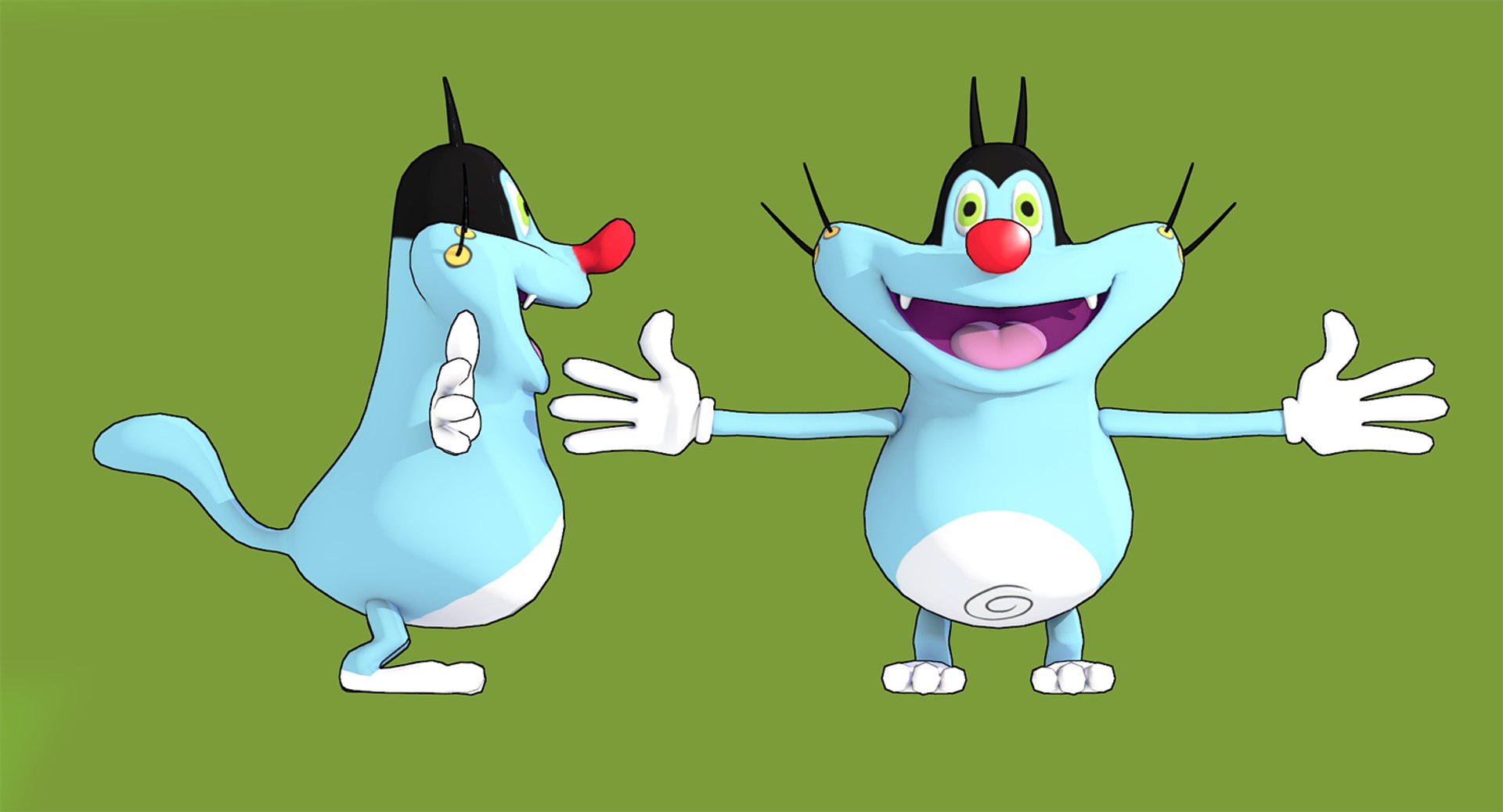 3D Oggy Cockroaches Cartoons Model - TurboSquid 1234138