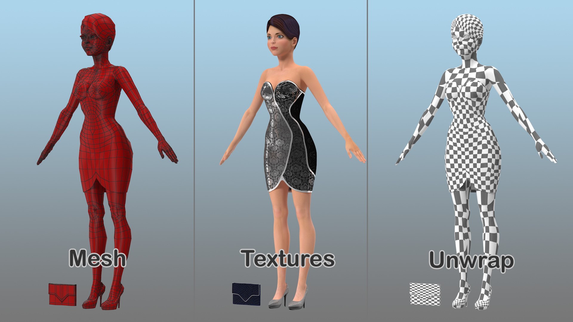 Cartoon Young Girl Party 3D Model - TurboSquid 1439017