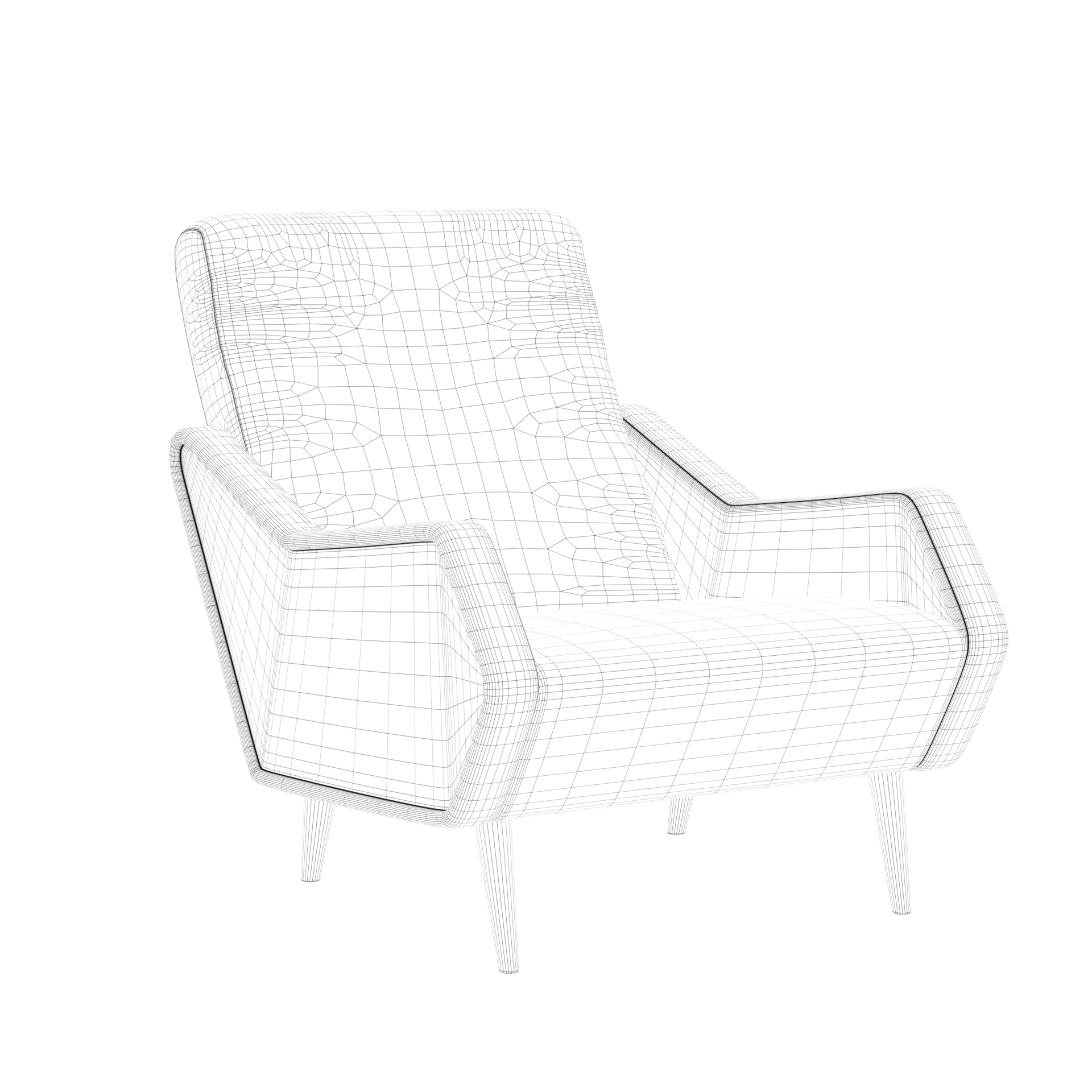 3D Gio Ponti Rage Lounge Chair - TurboSquid 2022250