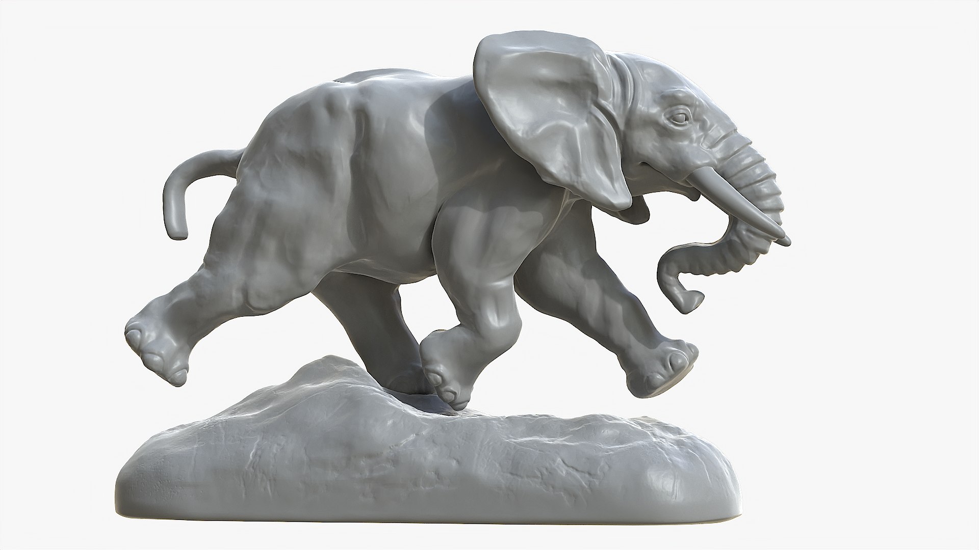 Printable Running Elephant 3D Model - TurboSquid 1924671