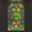 stained glass arc window 3d model