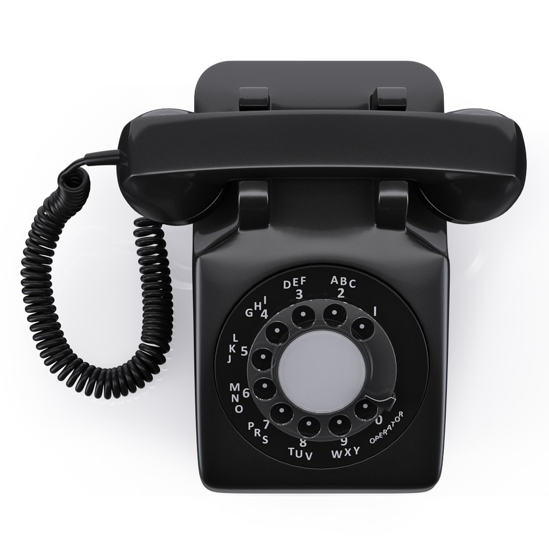 3d Old Disc Telephone