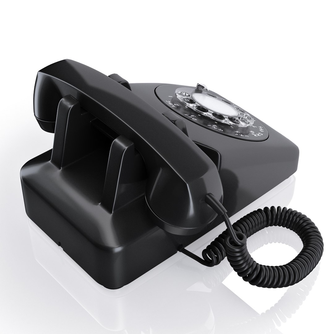 3d Old Disc Telephone