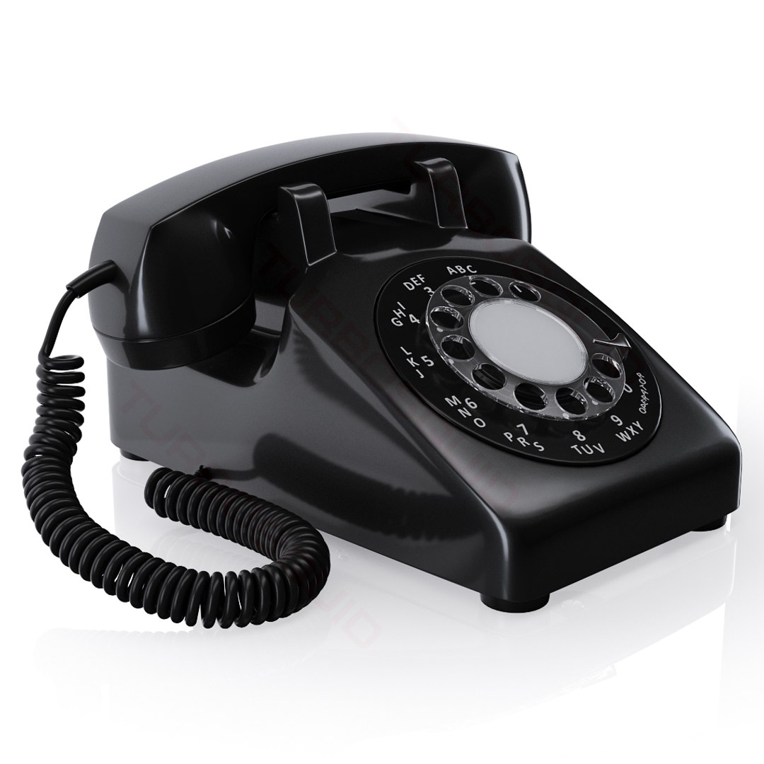 3d Old Disc Telephone