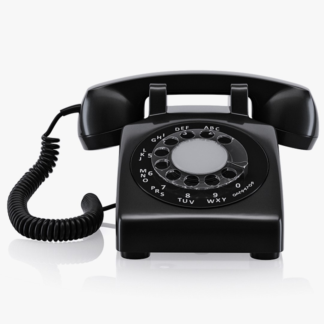 3d Old Disc Telephone