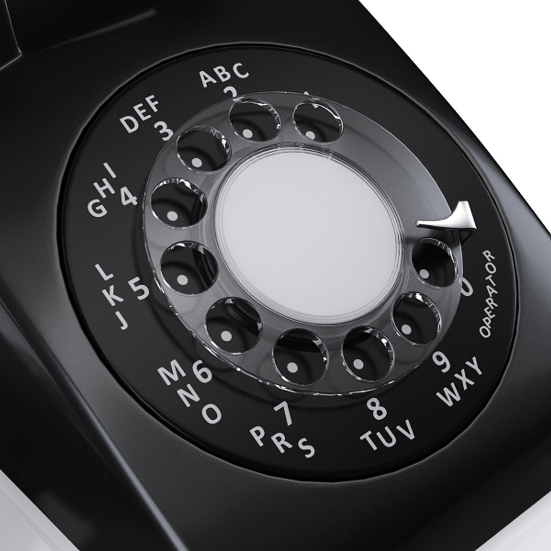3d Old Disc Telephone