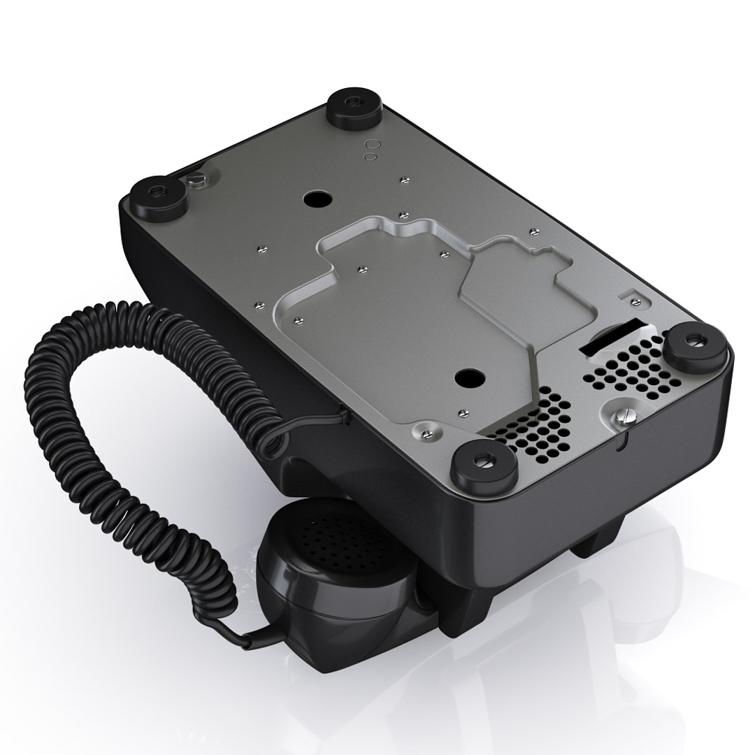 3d Old Disc Telephone