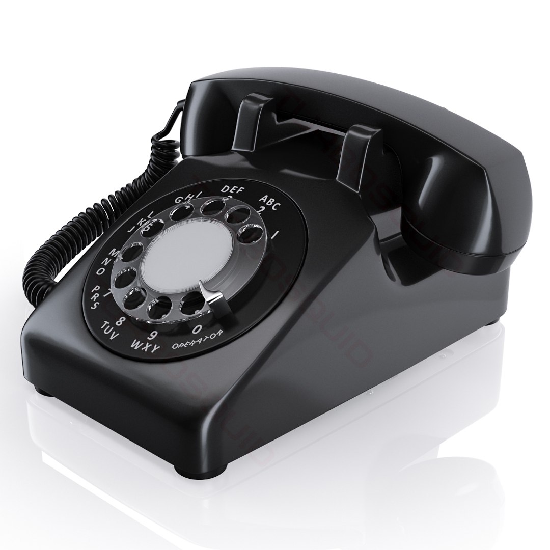 3d Old Disc Telephone