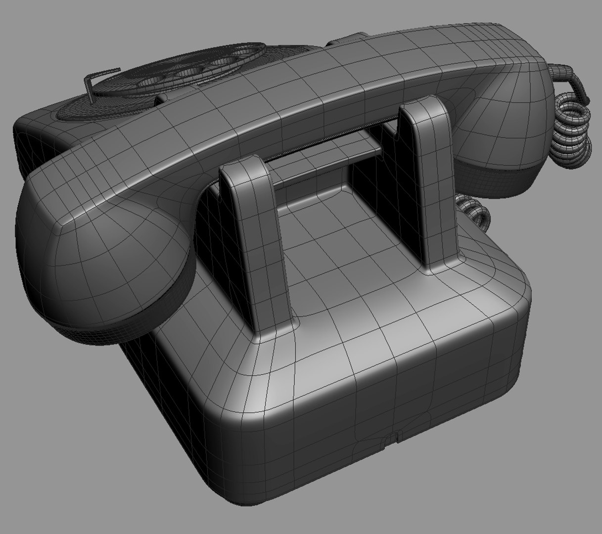 3d Old Disc Telephone