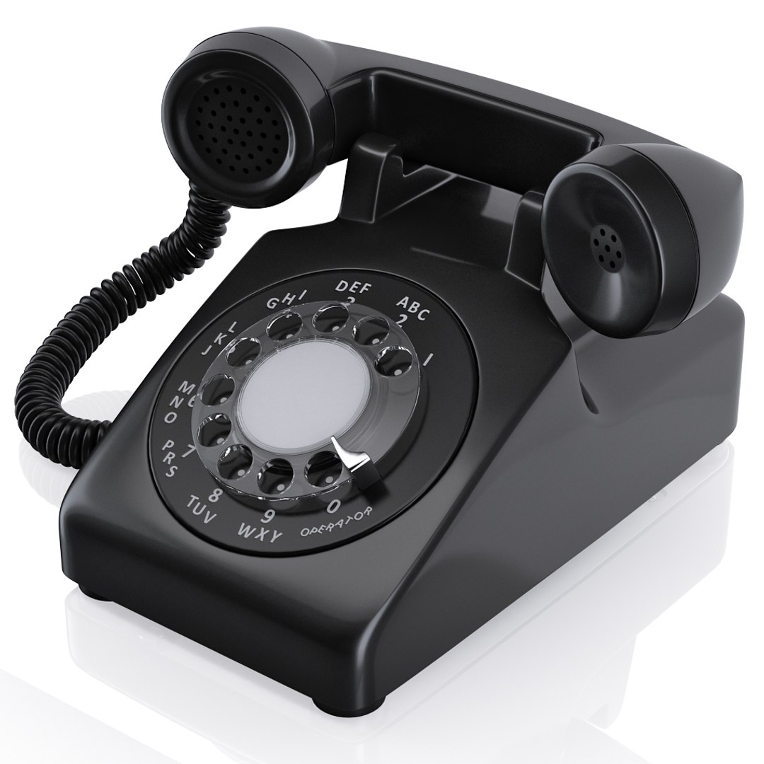 3d Old Disc Telephone