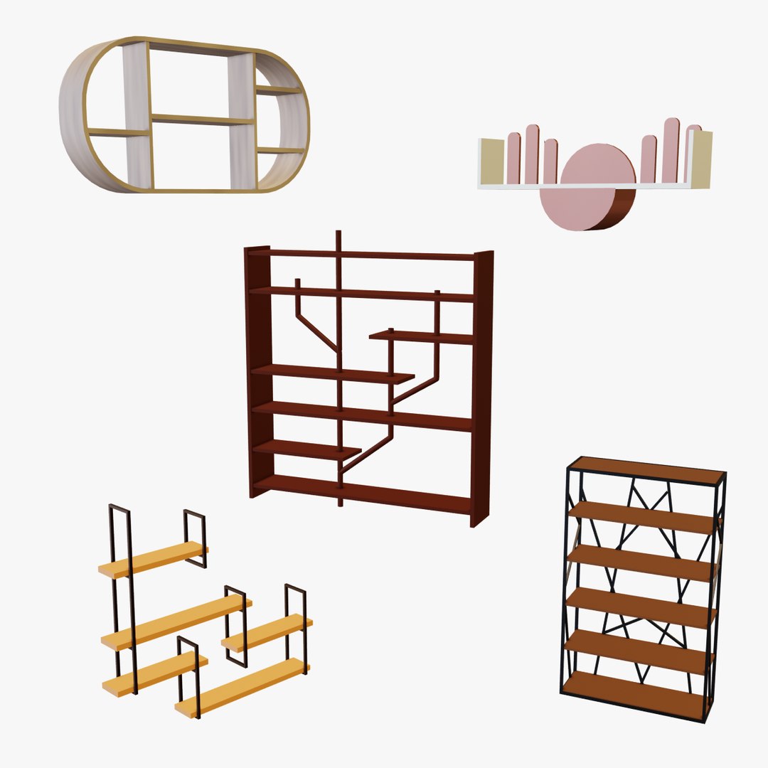 Five Wall Cabinet 3D Model - TurboSquid 2024269