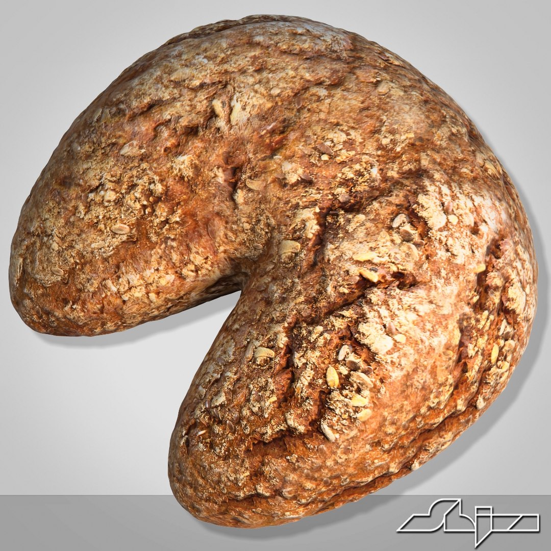 3d bread modeled model