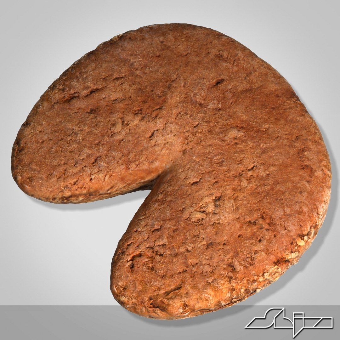 3d bread modeled model