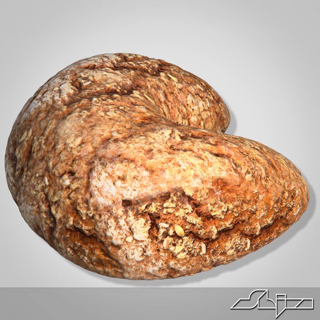 3d bread modeled model