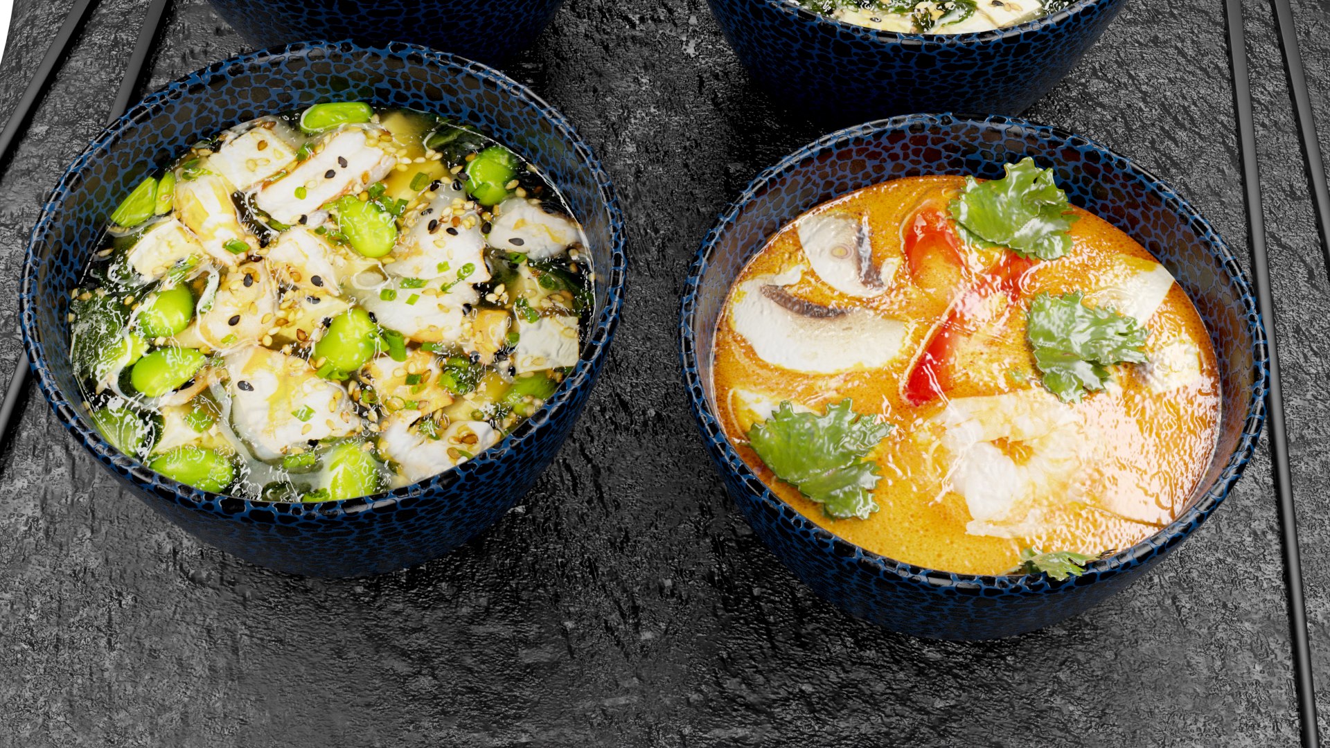 3D Set Of Asian Soups In PBR - TurboSquid 2348741