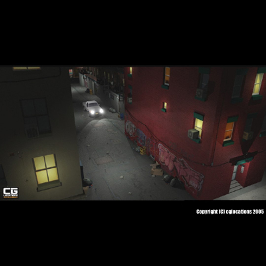 3d Alley Street Model