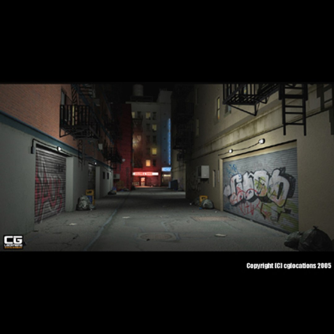 3d Alley Street Model