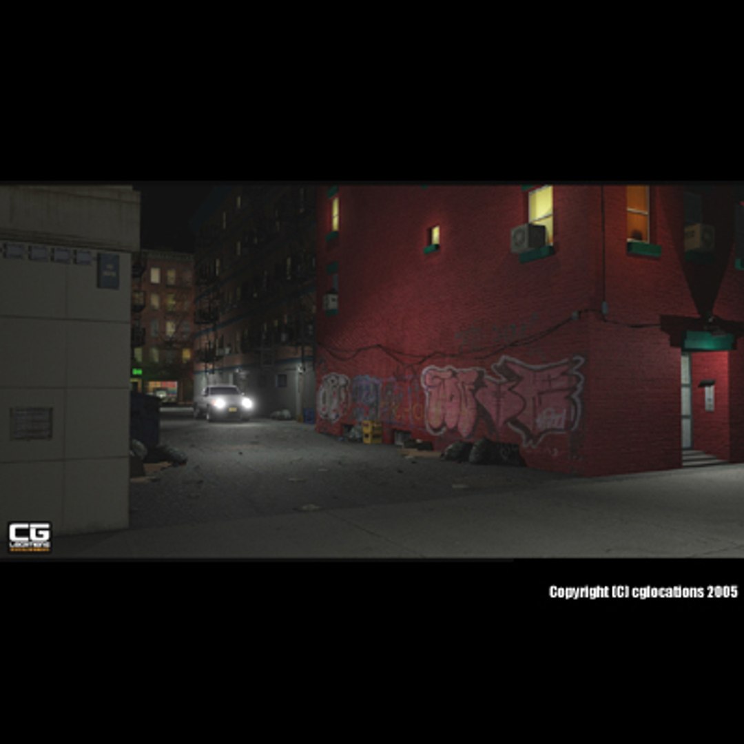 3d Alley Street Model