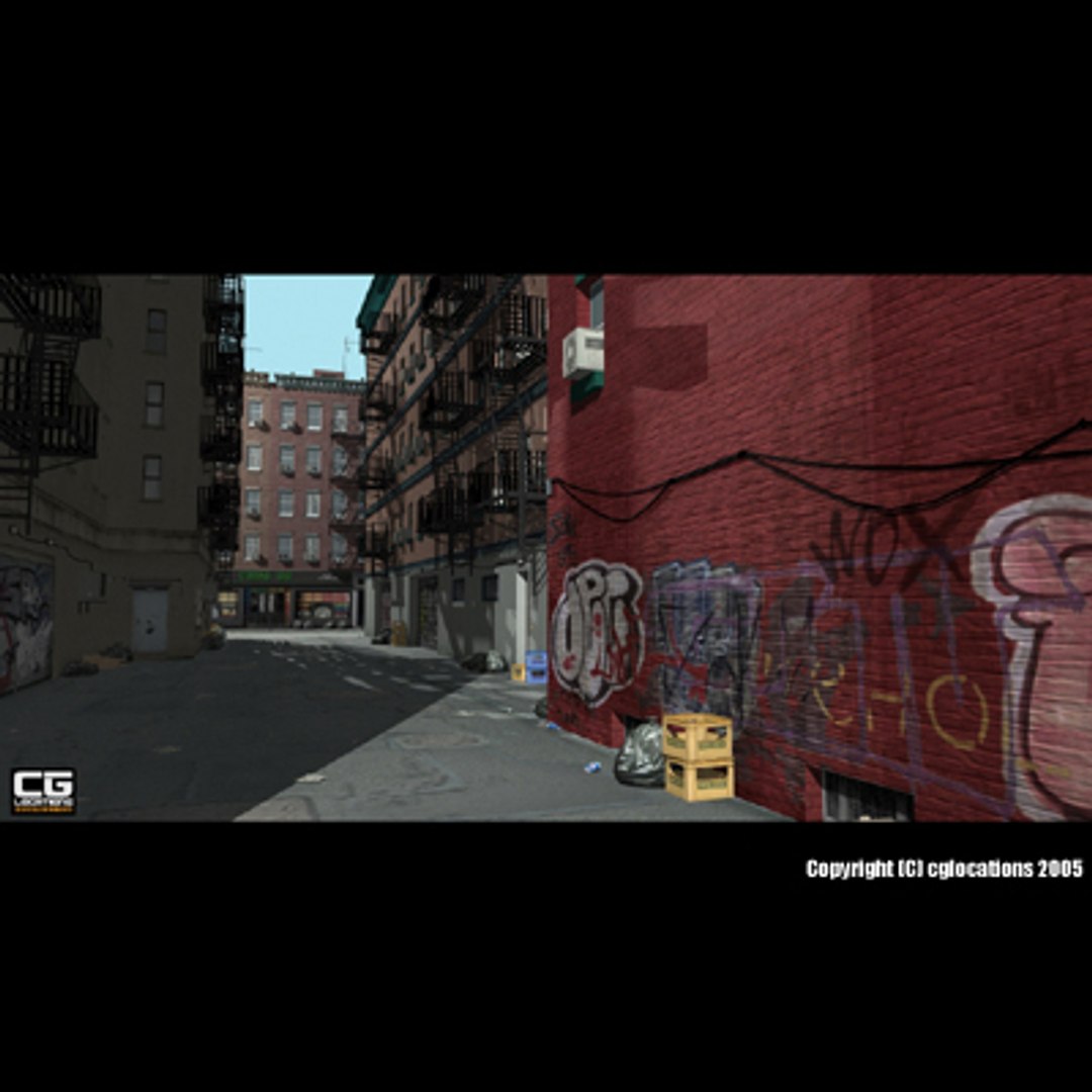 3d Alley Street Model