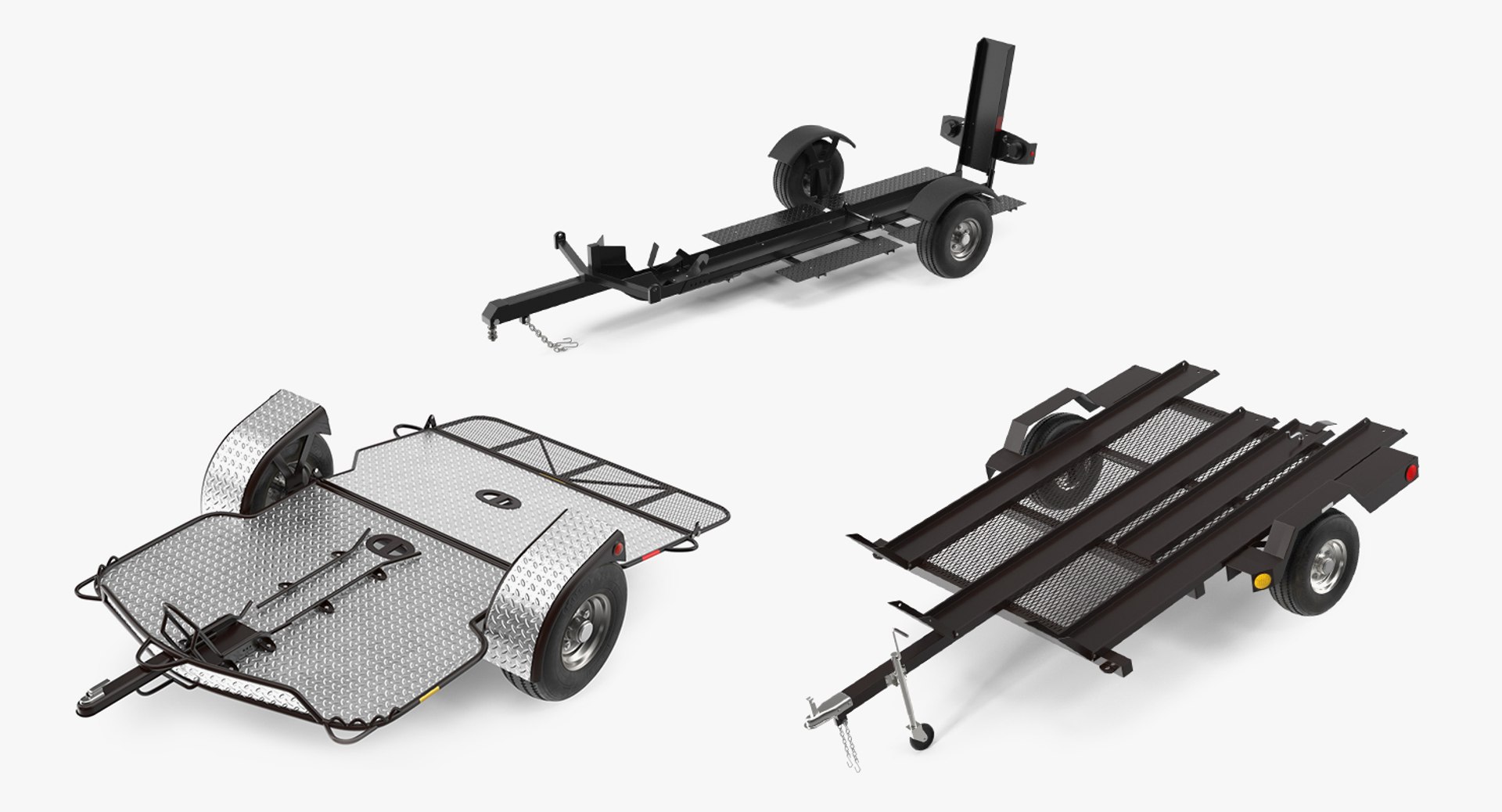 Empty Trailers Collection 3D model - TurboSquid 1922419