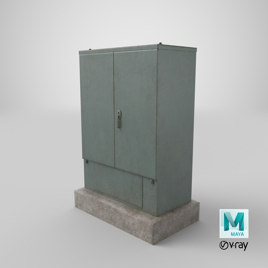 3D Telephone Utility Box Clean and Dirty - TurboSquid 1875357