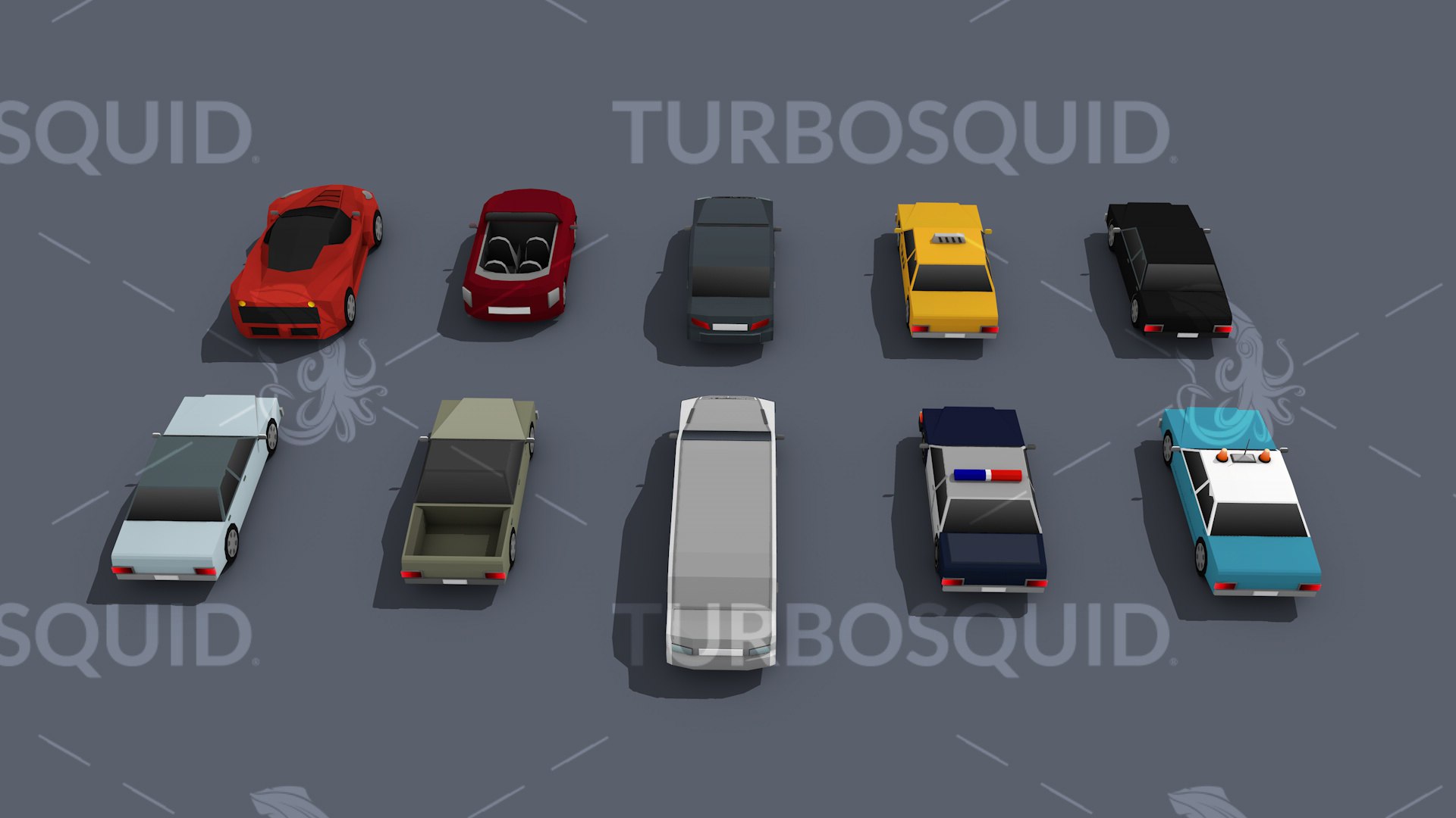 3D Low Poly Car Pack 02 Isometric Low-poly 3D Model Model - TurboSquid ...