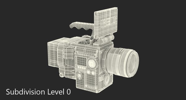 3d model movie camera red weapon
