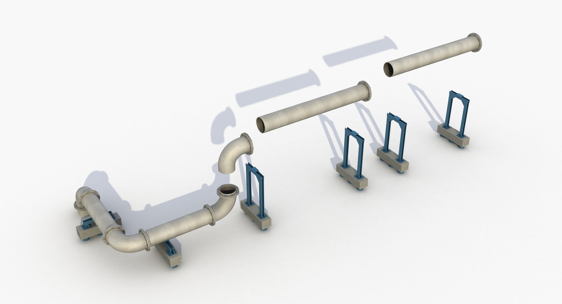 Modular Pipeline 4 3D Model - TurboSquid 2016472