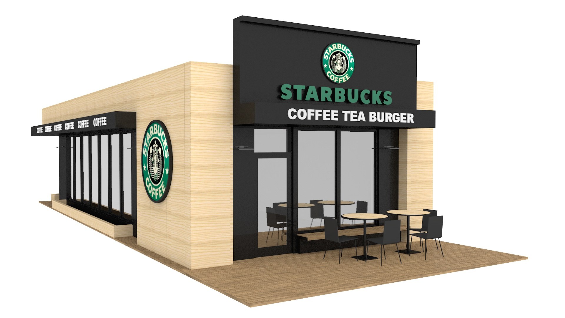 3D Coffee Shop Starbucks Cafe Model - TurboSquid 1581710
