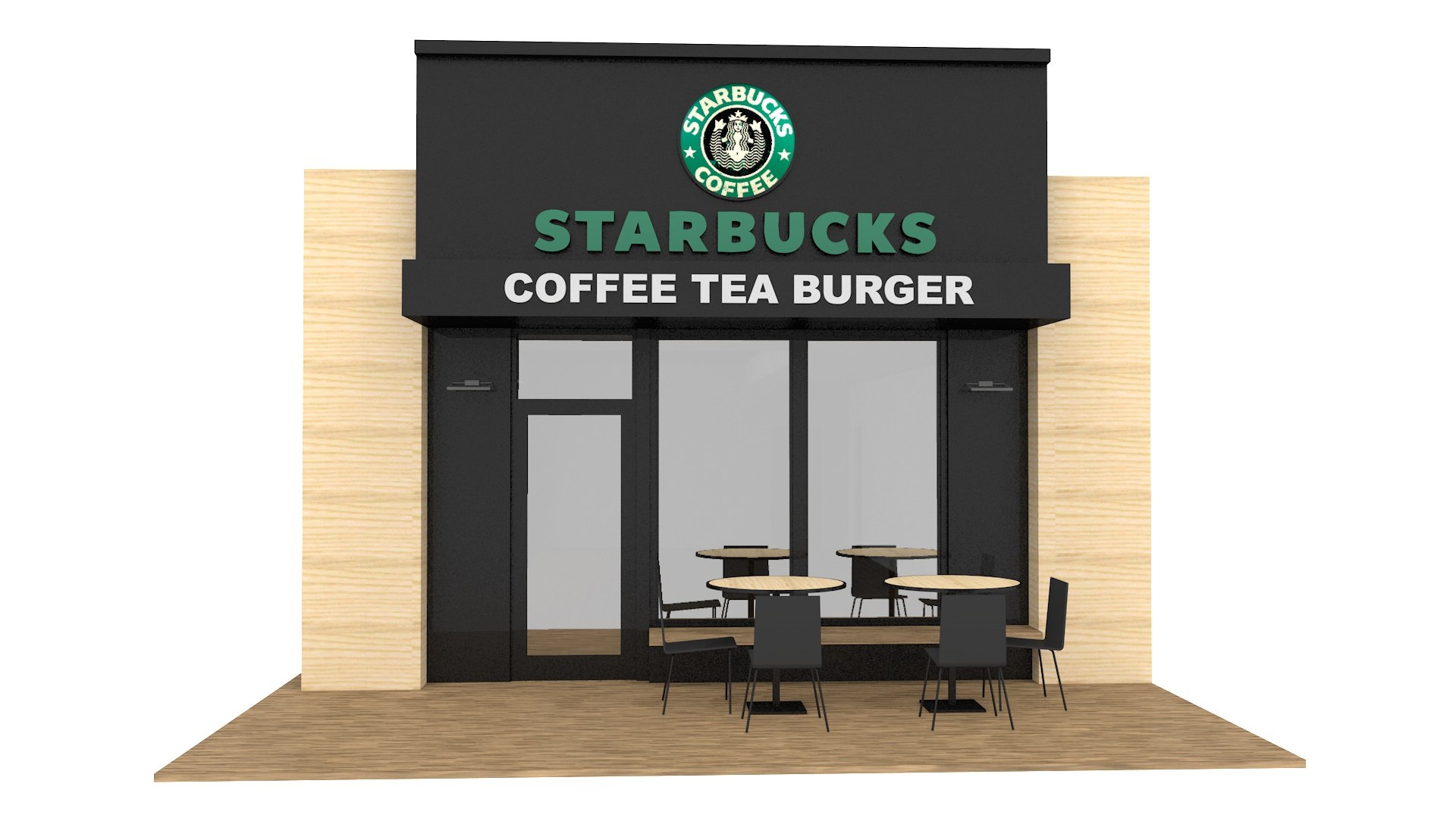 3D Coffee Shop Starbucks Cafe Model - TurboSquid 1581710