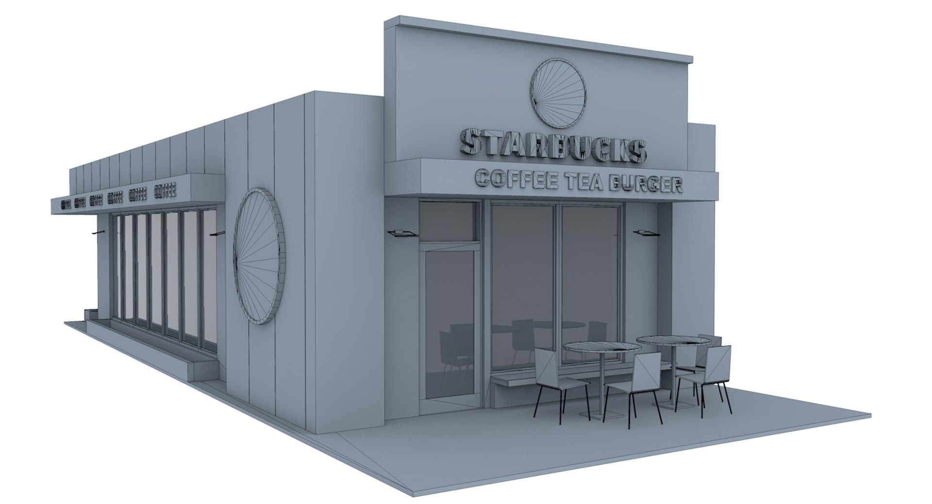 3D Coffee Shop Starbucks Cafe Model - TurboSquid 1581710