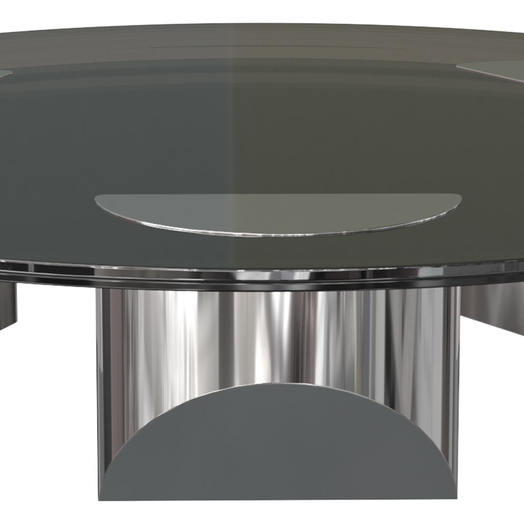 Minotti Coffee Table Wedge Round 3D - TurboSquid 2143382