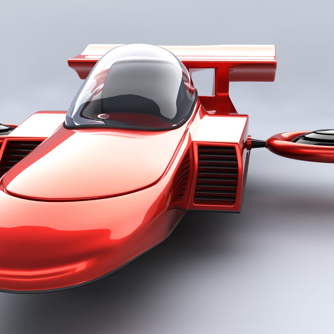 3d Future Space Racing Ship Model