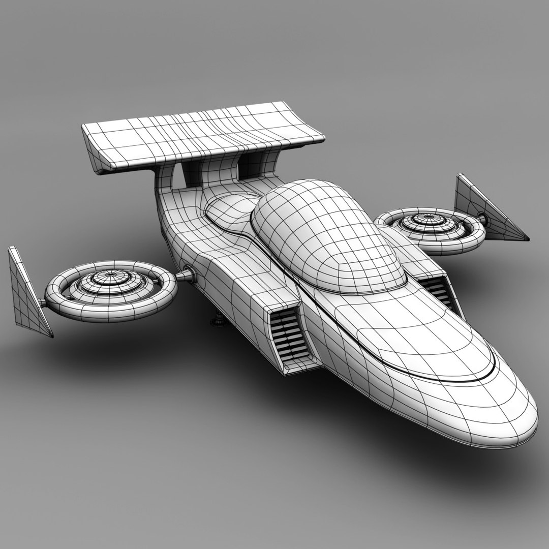 3d Future Space Racing Ship Model