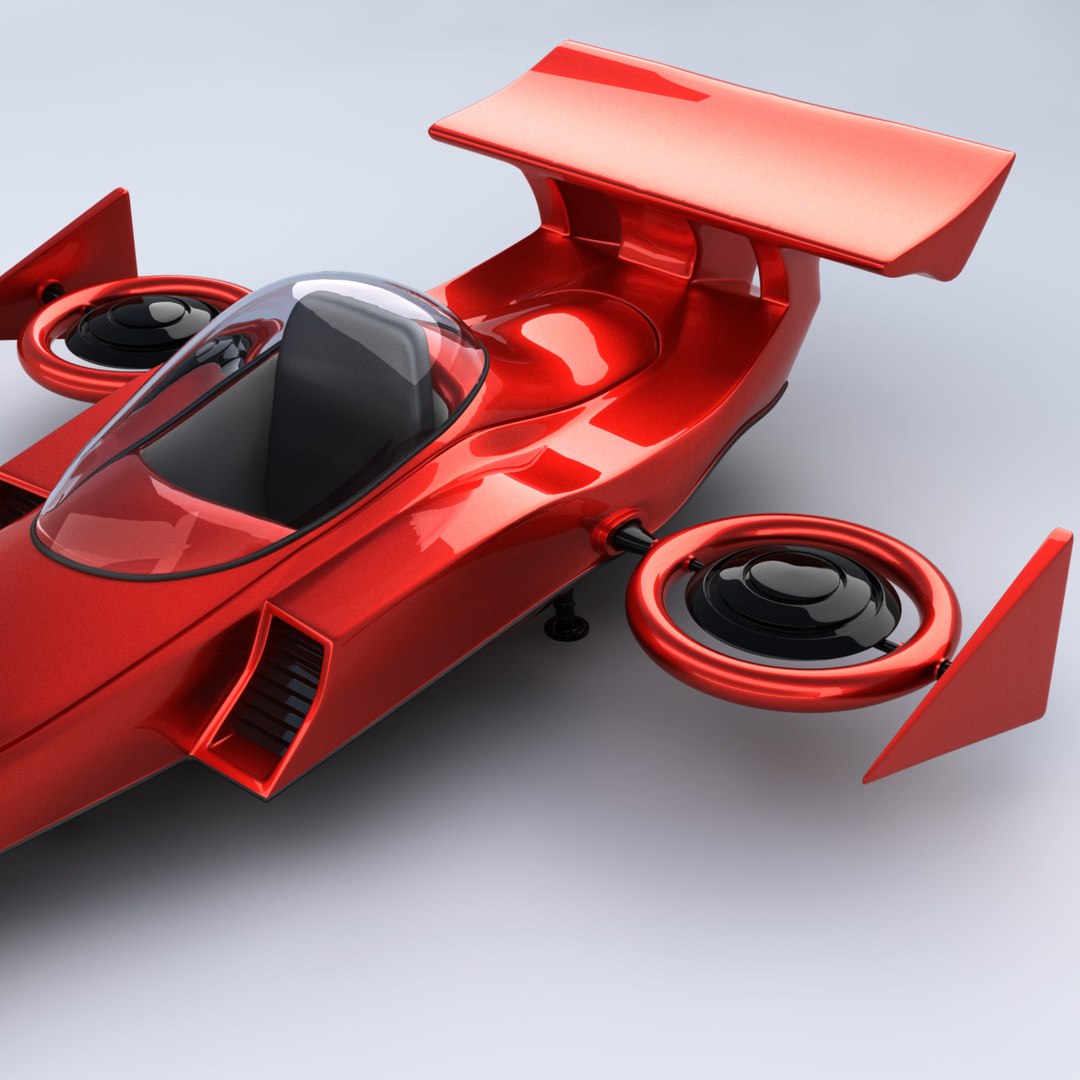 3d Future Space Racing Ship Model