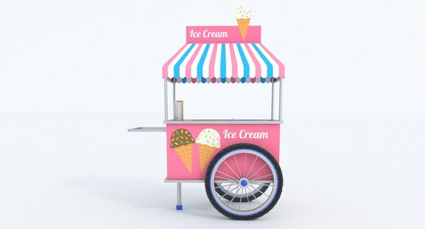 3D ice cream cart model - TurboSquid 1229336