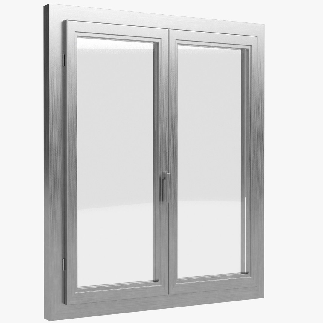 3D 2 panels window - TurboSquid 1810461