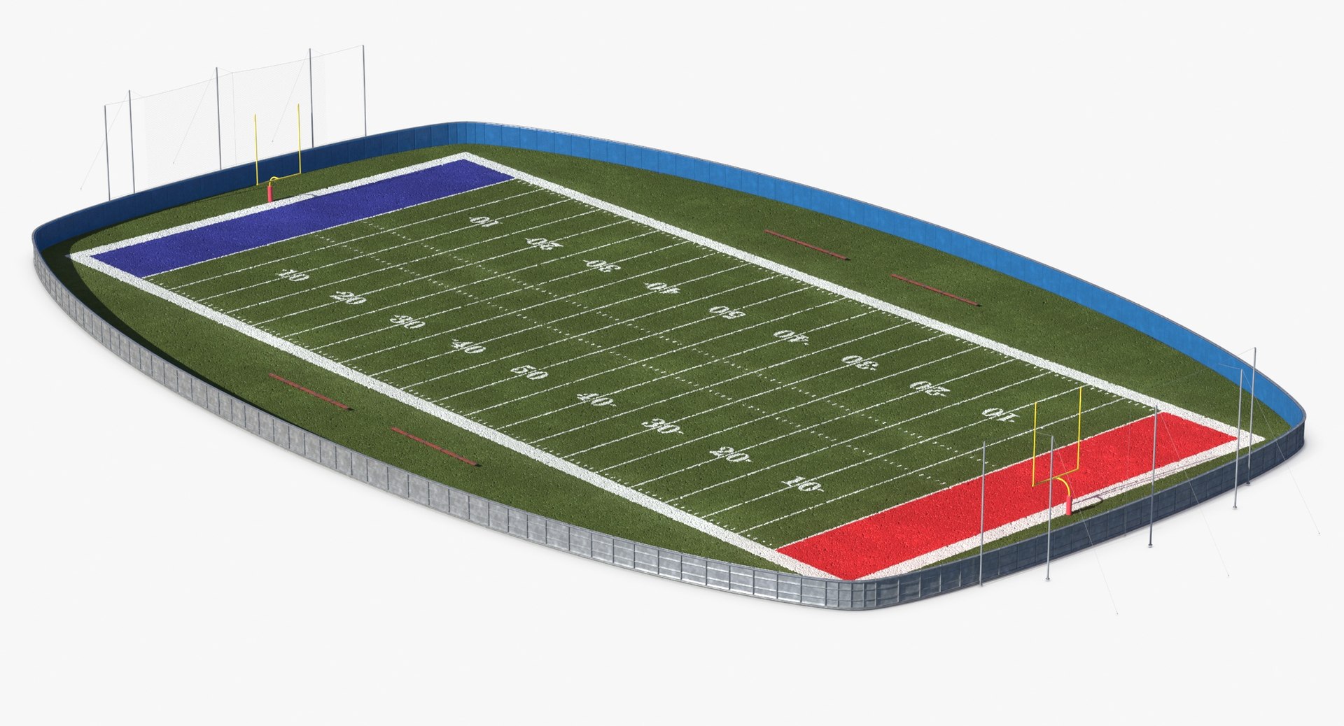 3D football field model - TurboSquid 1583956
