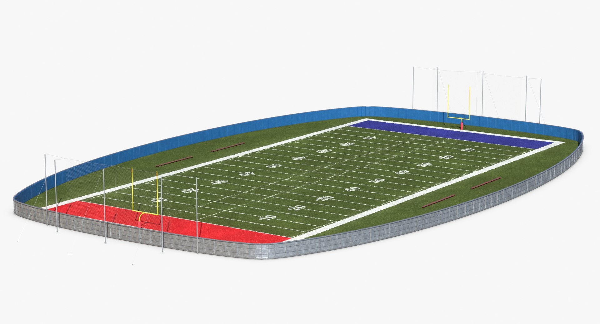 3D football field model - TurboSquid 1583956