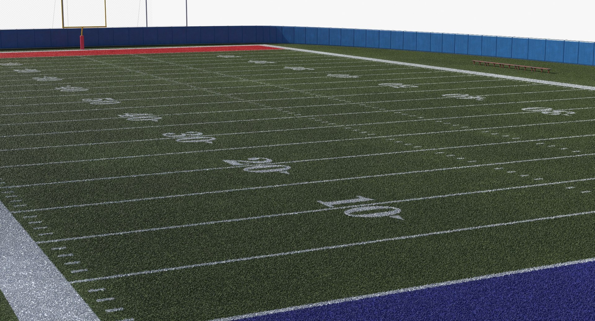 3D football field model - TurboSquid 1583956