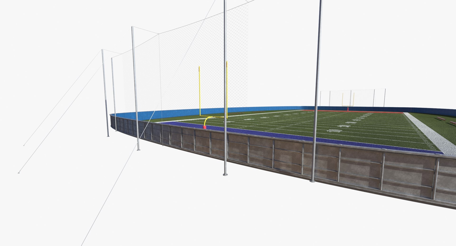 3D football field model - TurboSquid 1583956