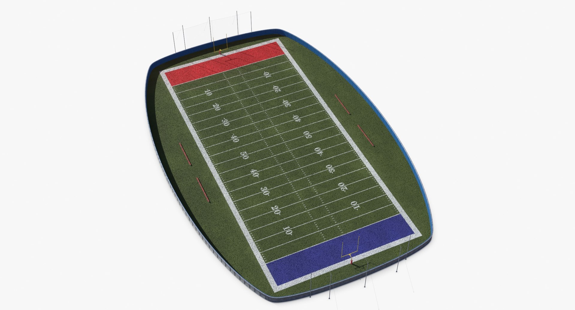 3D football field model - TurboSquid 1583956