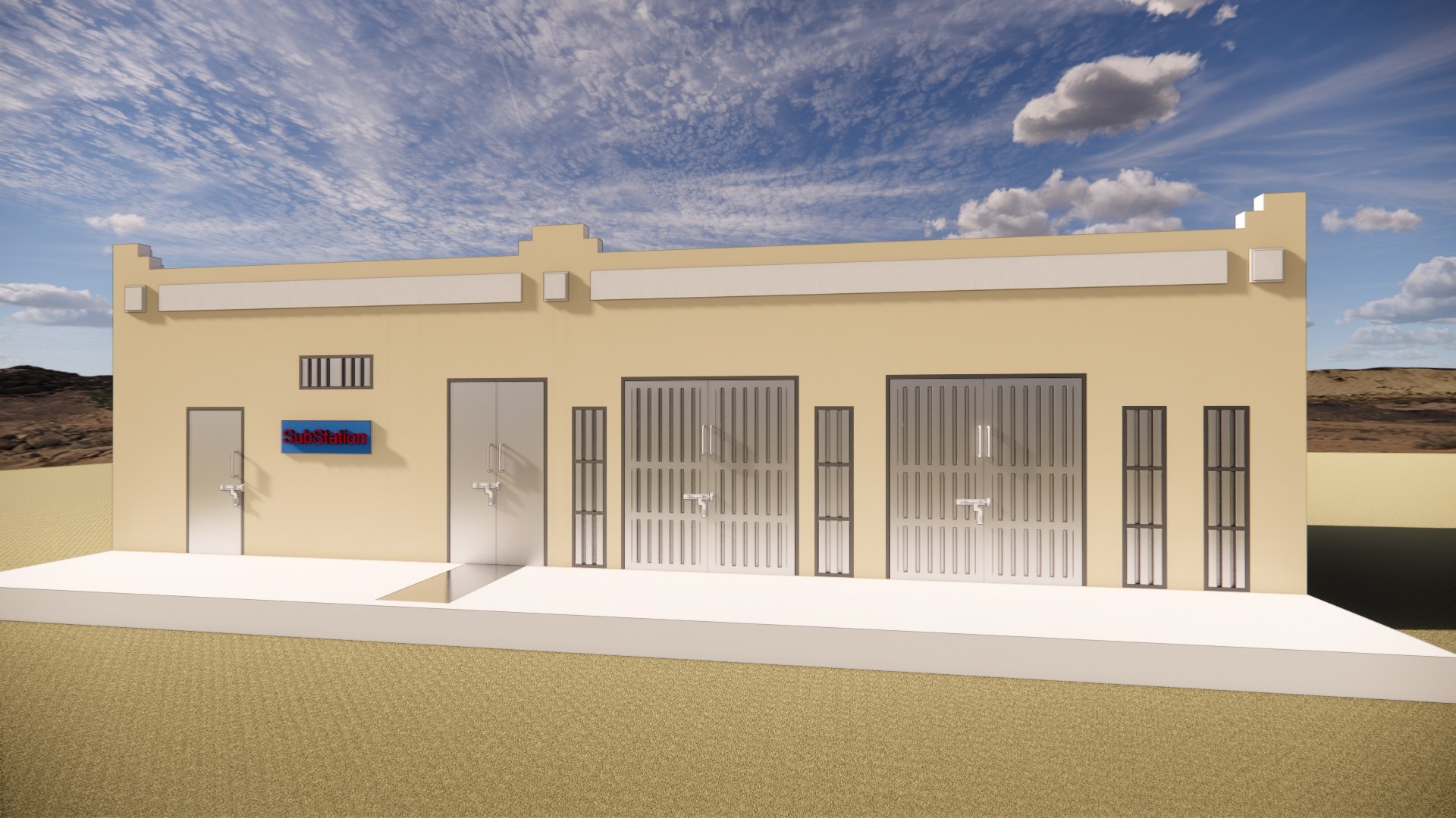 Electrical Substation 16m Building In Revit 3D Model - TurboSquid 2195878