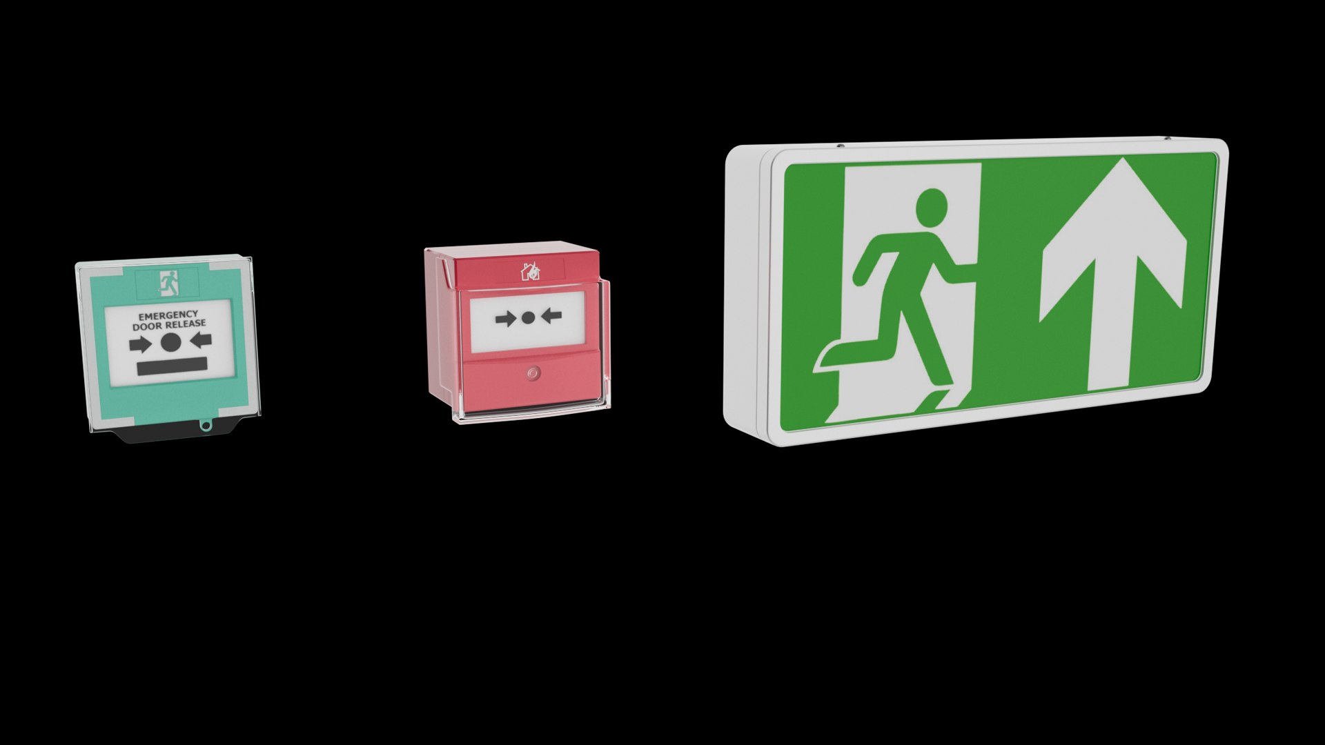 3D Emergency Exit Pack - TurboSquid 1984280