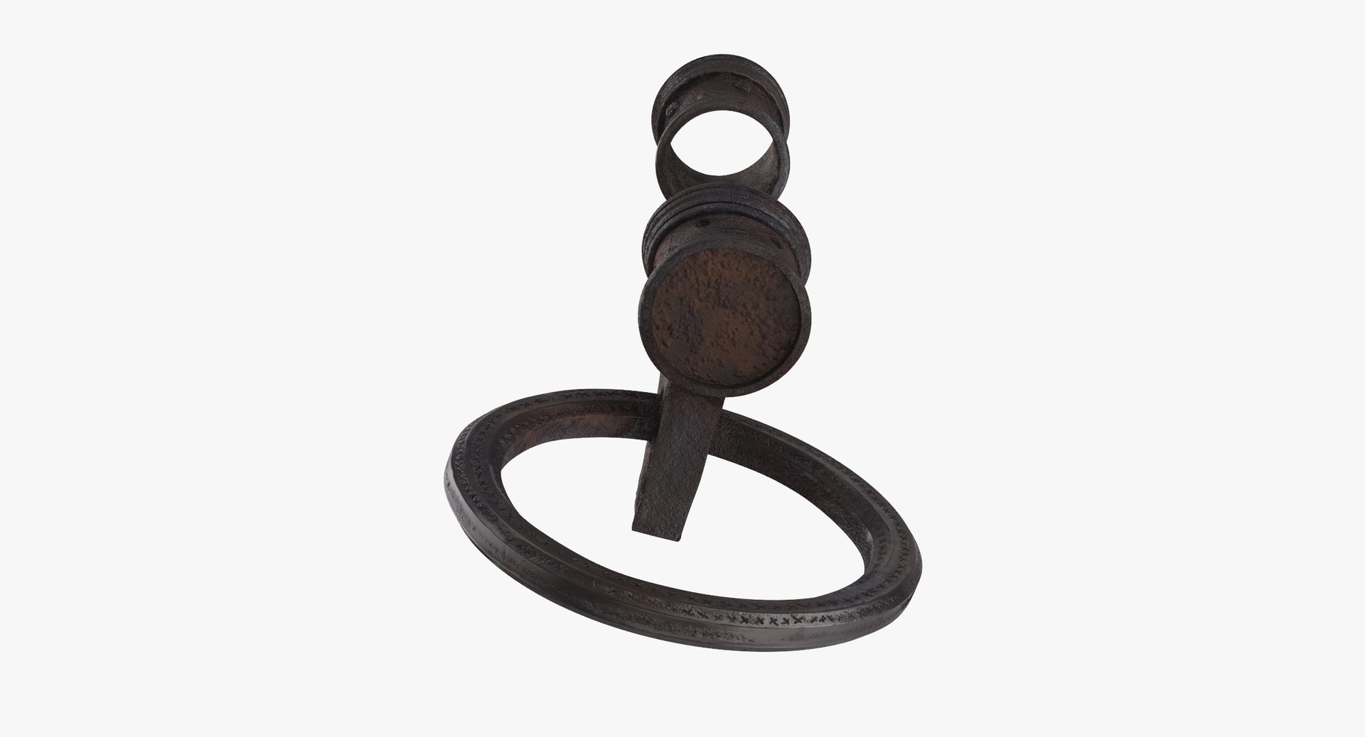 3d medieval wall torch holder model