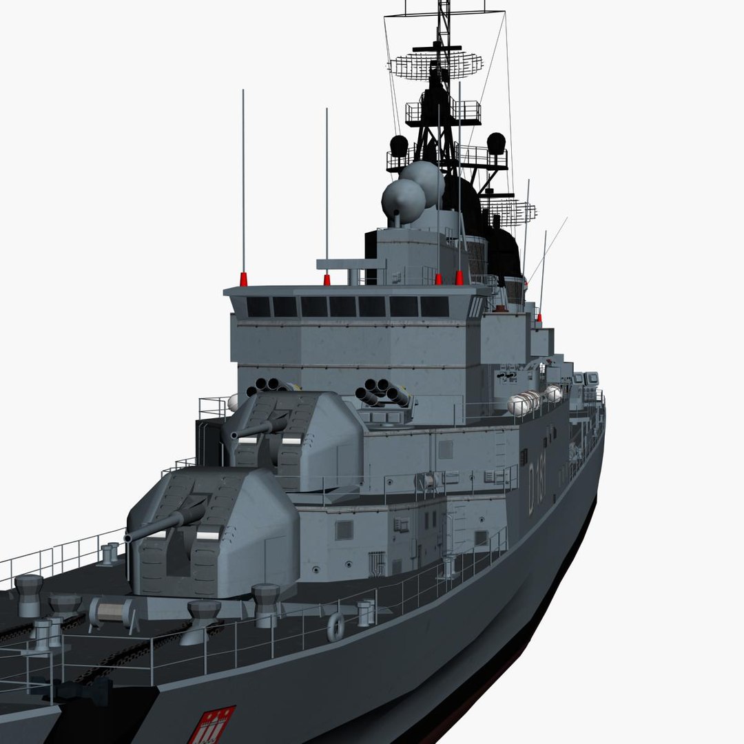 101a Hamburg Class Destroyer 3d Model